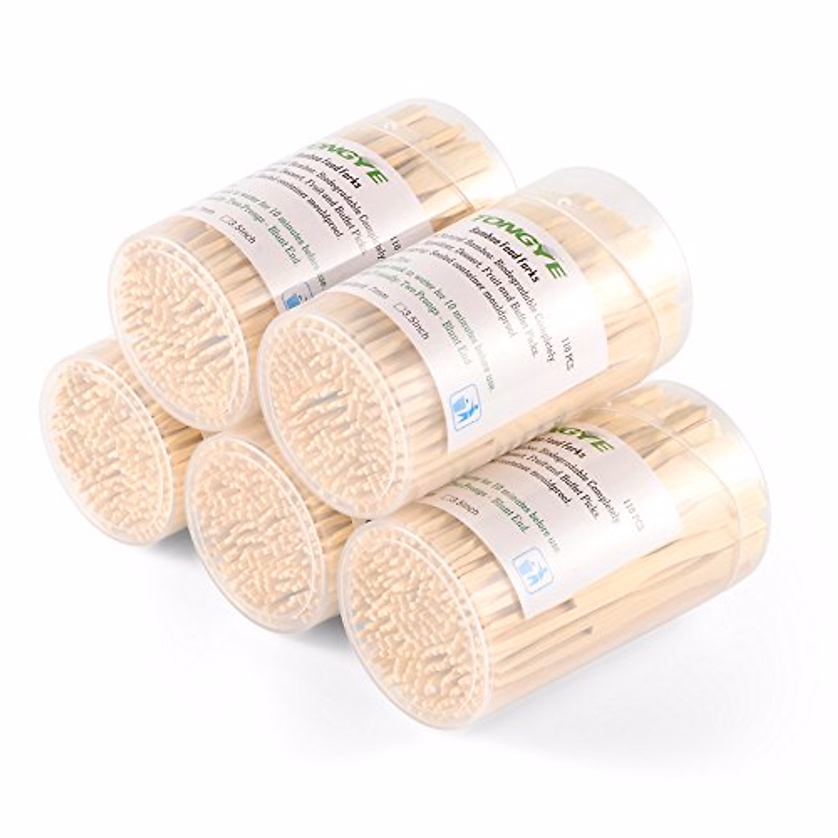 Mini Bamboo Forks 3.5 inch, Cocktail Forks Appetizer Forks, Small Forks for Appetizer, Disposable/Tiny/Food Picks for Party Fruit/Charcuterie Accessories, Wooden/Wood Toothpick Kids Safe. 110 PCS