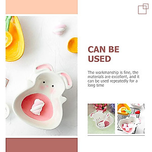 SHERCHPRY Rabbit Shape Foods Bowl Ceramic Fruit Bowl Bunny Candy Dish Snack Dessert Bowl Foods Serving Container for Spring Easter Party Tableware