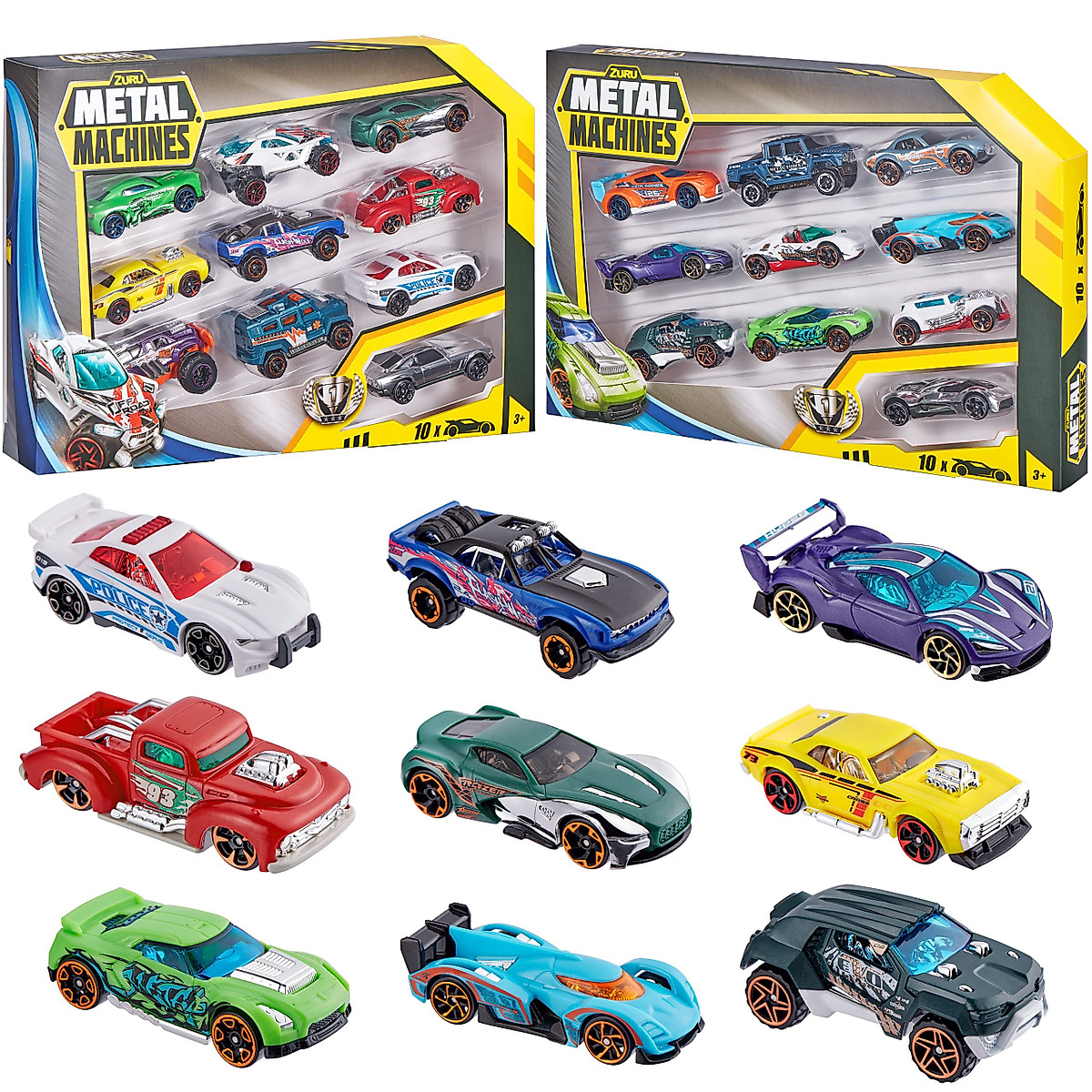 Metal Machines Mini Racing Car Toy Series 2 by ZURU (20 Pack) Collectible Mini Vehicle Toy Cars for Boys Kids Gift Set