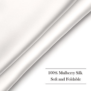 DAISYSILK Silk Pocket Squares for Men Silk White Hankerchief Mulberry Lvory Silk Pocket Square for Men Lvory Pocket Squares 12"x12" Father's Day Christmas Valentine's Day Gifts, Iovry