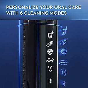 Oral-B GENIUS X Electric Toothbrush with 3 Oral-B Replacement Brush Heads and Toothbrush Case, Black