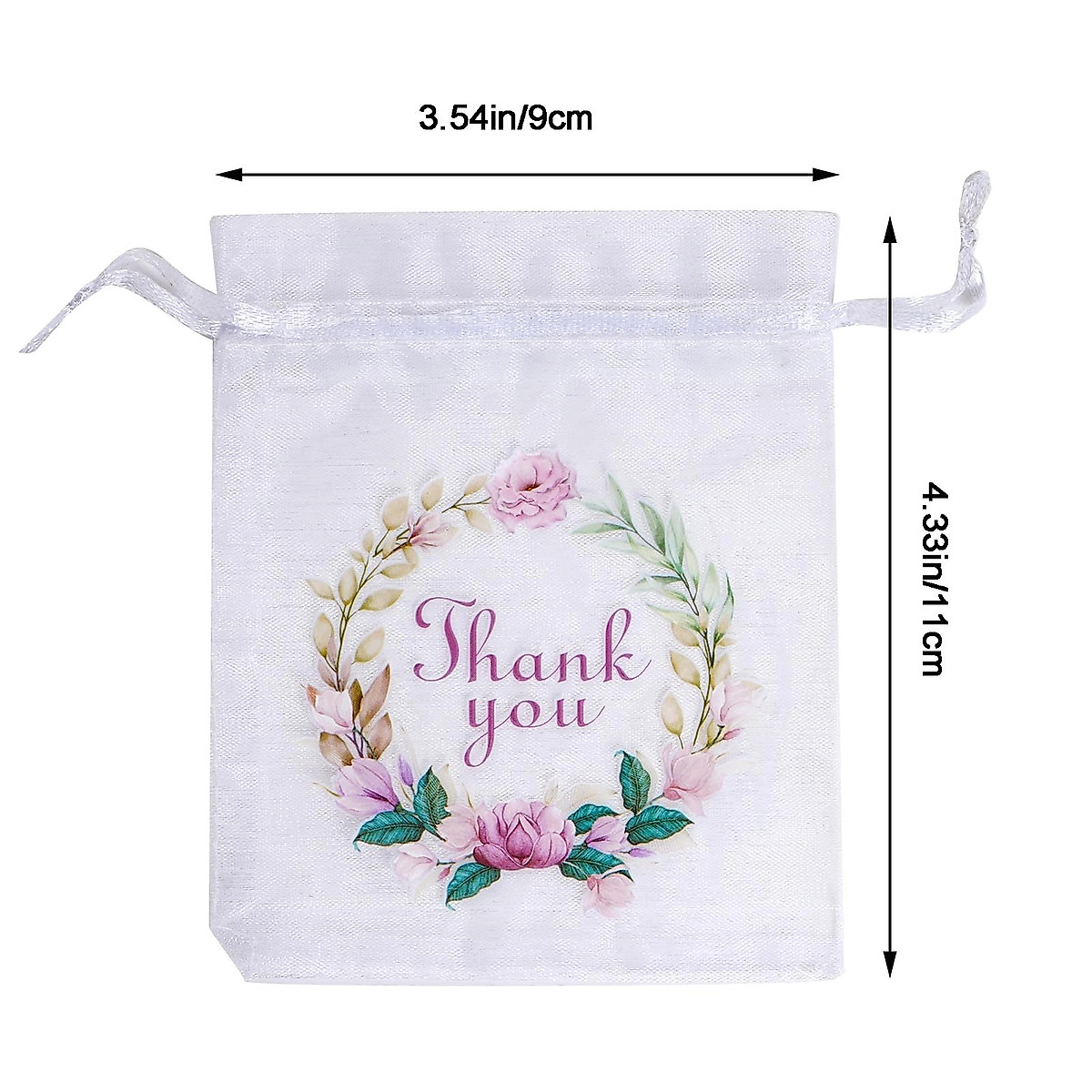 Bskifnn Organza Bags Satin Drawstring Organza Pouch Candy Bags Wedding Party Favor Gift Bag Jewelry Bags (50)