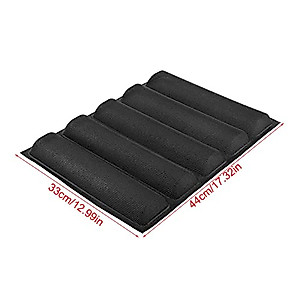 Silicone Baguette Pan French Bread Pans Oblong Shape Bread Molds 5 Loaf French Bakeware Tray for Baking Cooking Kitchen