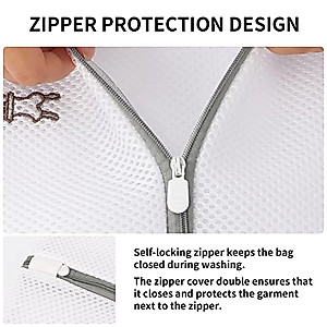 FYY Mesh Laundry Bags, 4 Pack Mesh Laundry Washing Bags, Delicates Bag for Washing Machine Durable Honeycomb Mesh Bra Laundry Bag Washing Machine Lingerie Bags