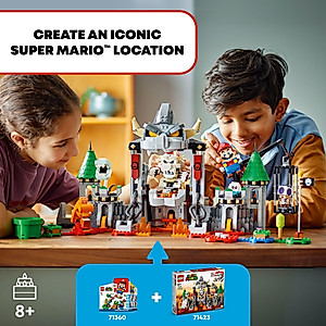 LEGO Super Mario Dry Bowser Castle Battle Expansion Set, Buildable Game with 5 Super Mario Figures, Collectible Playset to Combine with a Starter Course, Super Mario Gift Set for Kids Ages 8-10, 71423