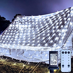 ZAIYW Large Net Lights Outdoor Mesh Lights 660 LED Fairy Net Lights Plug in, 20ft x 13ft with Remote for Indoor Outdoor Curtain Bush Party Wedding Backyard Wall Christmas Tree Decor (Cool White)