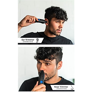 baKblade 11-in-1 Mens Grooming Kit for Manscaping - BODBARBER - Electric Beard Trimmer for Men, Groin Groomer, Body Groomer, Nose & Ear Groomer - Cordless & Waterproof Hair Clippers - Men Gift Set
