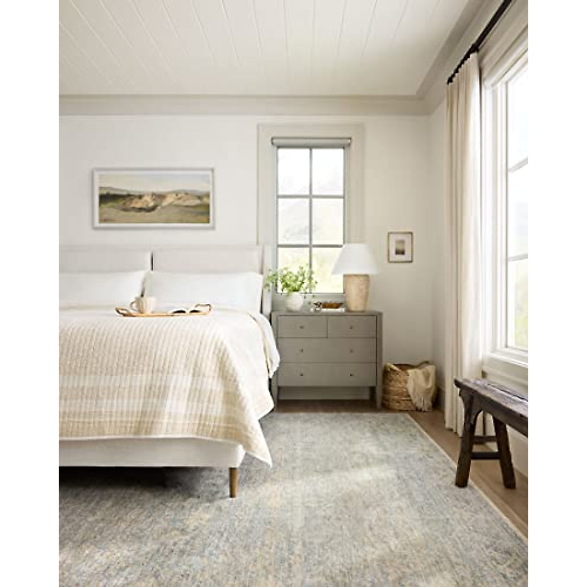 Loloi Angela Rose x Blake Collection BLA-01 Sky/Beige, Transitional 5'-3" x 7'-6" Area Rug