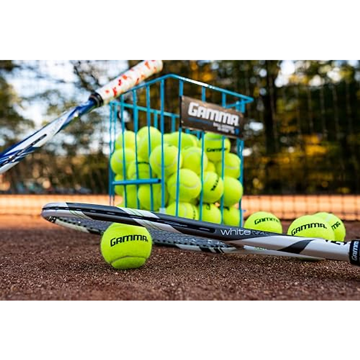 GAMMA Sports Pressureless Tennis-Balls Bucket, Bulk Tennis Balls, Premium Tennis Accessories, Pack of 48