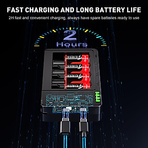 123A 3.7V Lithium Battery for Arlo,4 Pack Rechargeable Batteries and Arlo Charger,800mAh Rechargeable Batteries for Arlo Cameras VMC3030 VMK3200 VMS3330 3430 3530 and Flashlight Microphone