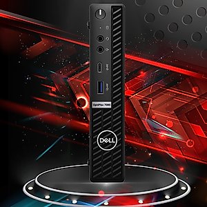 Dell OptiPlex 7080 XE Mini PC Business Desktop, Intel Core i5-10500T Processor, 16GB DDR4 RAM, 512GB PCIe SSD, Wi-Fi 6, Bluetooth 5.1, Ethernet, Windows 11 Pro, Black