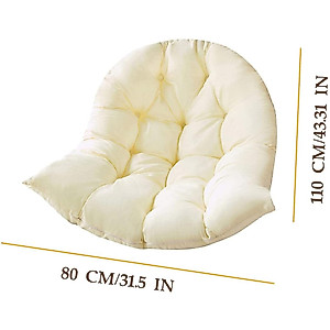 Samtiny Hammock Swing Chair Cushion, Hanging Basket Seat Cushion Pillow, Soft Hanging Egg Chair Back Cushions Pads, for Indoor and Outdoor Garden Offices