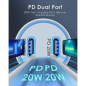 iPhone 14 13 12 Fast Charger [Apple MFi Certified], ARCCRA 20W PD Fast USB C Wall Charger Block + 40W 2Port USB C Car Charger + 2 X 6FT Lightning Cable for iPhone 14 13 12 Pro Max Mini 11 XS XR, iPad