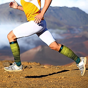 5 Pairs Graduated Compression Socks for Women&Men 20-30mmhg Knee High Socks Compression Stockings Athletic Socks(Multicoloured 1, Small/Medium(US SIZE)