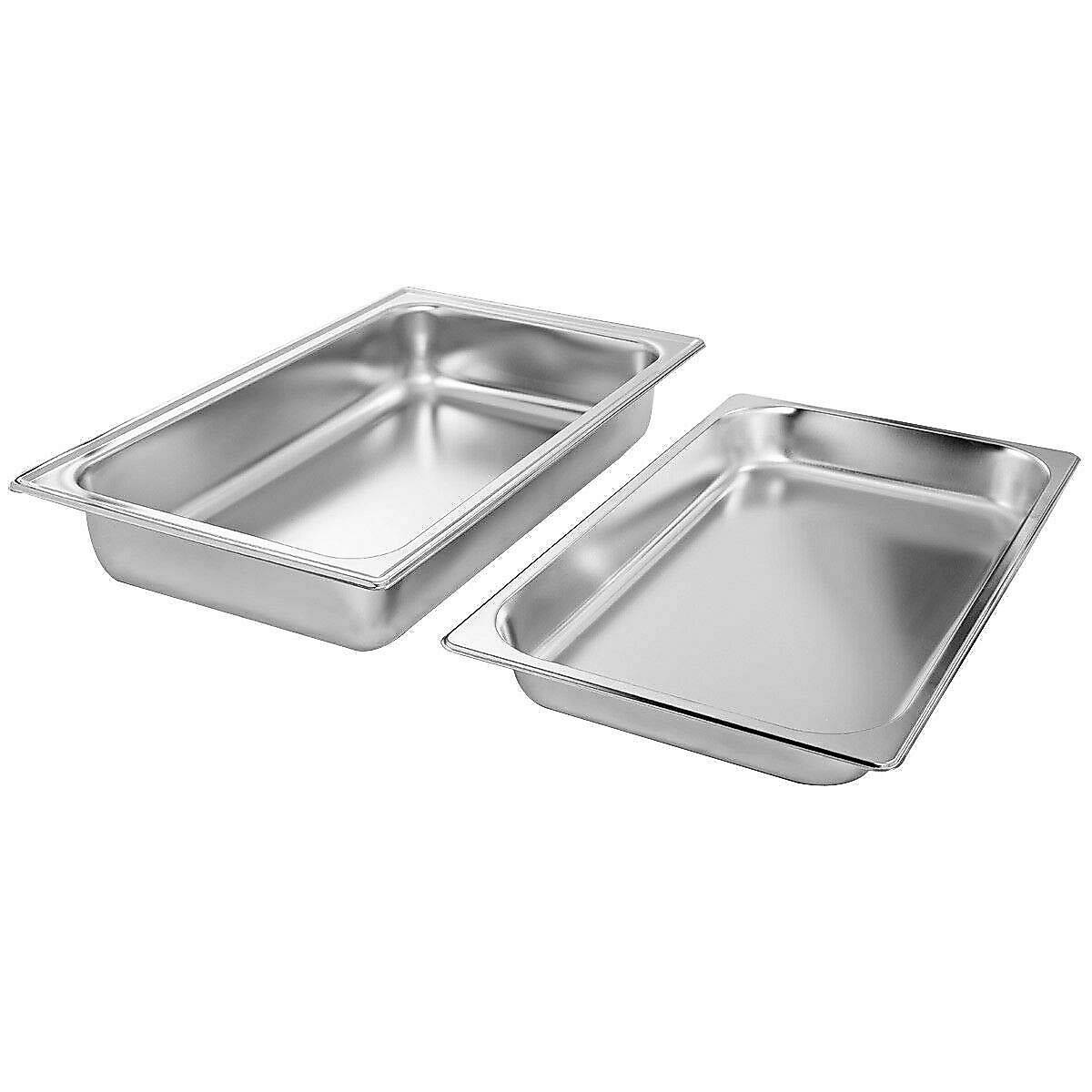 MAREEYA SHOP 2 Packs Chafing Dish 9 Quart Stainless Steel Rectangular Chafer Full Size Buffet