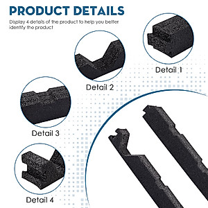 R Panel Foam Closure Strips 12" Replacement for Metal Corrugated Roofing Panels -3' Long Outside 20Pcs (Outside)