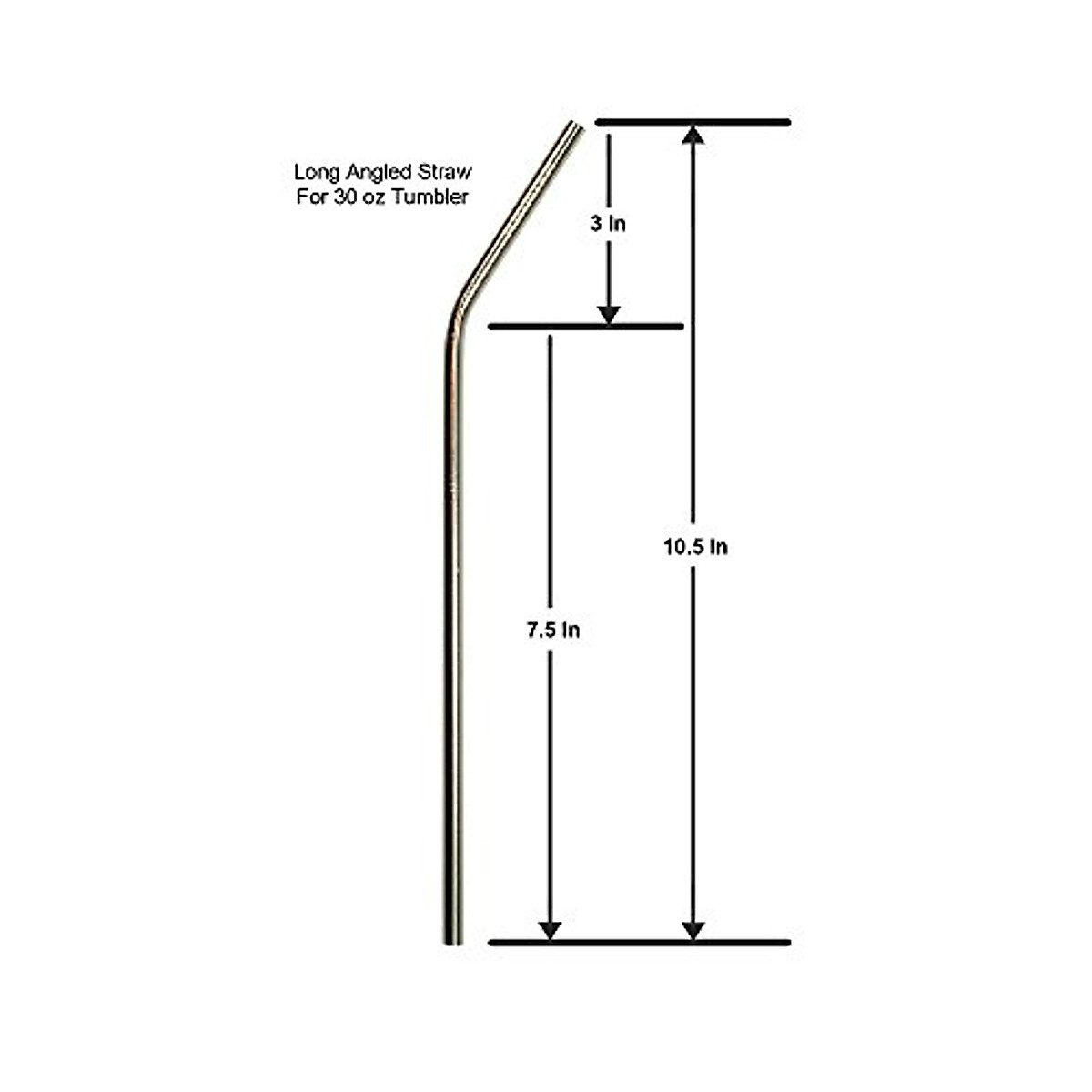 RAINIER Stainless Steel Metal Drinking Straws | Fits Yeti RTIC or Any 20 or 30 oz Tumbler| Extra Long Reusable Ecofriendly | Set of 8 Angled Straws with Silicone Silencers, Comfort Tips, 2 Brushes