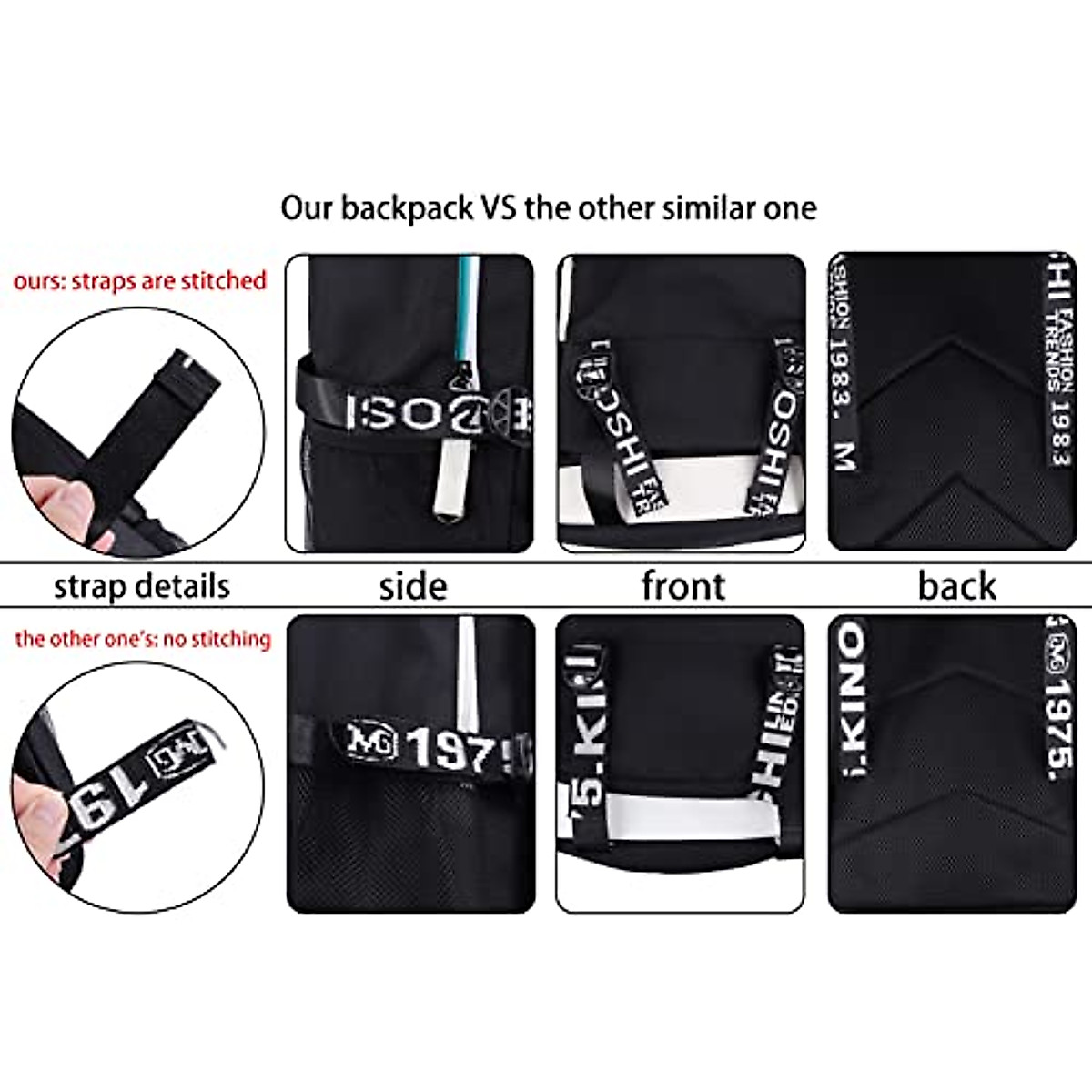 Roffatide Anime My Hero Academia Backpack Printed College School Bag Laptop Backpack with USB Charging Port & Headphone Port