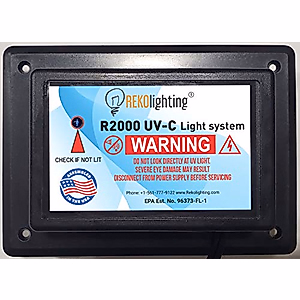 REKO Lighting R2000 Air Purifier Whole House Uv uvc Light in Duct for HVAC Ac (Air Conditioning) Duct