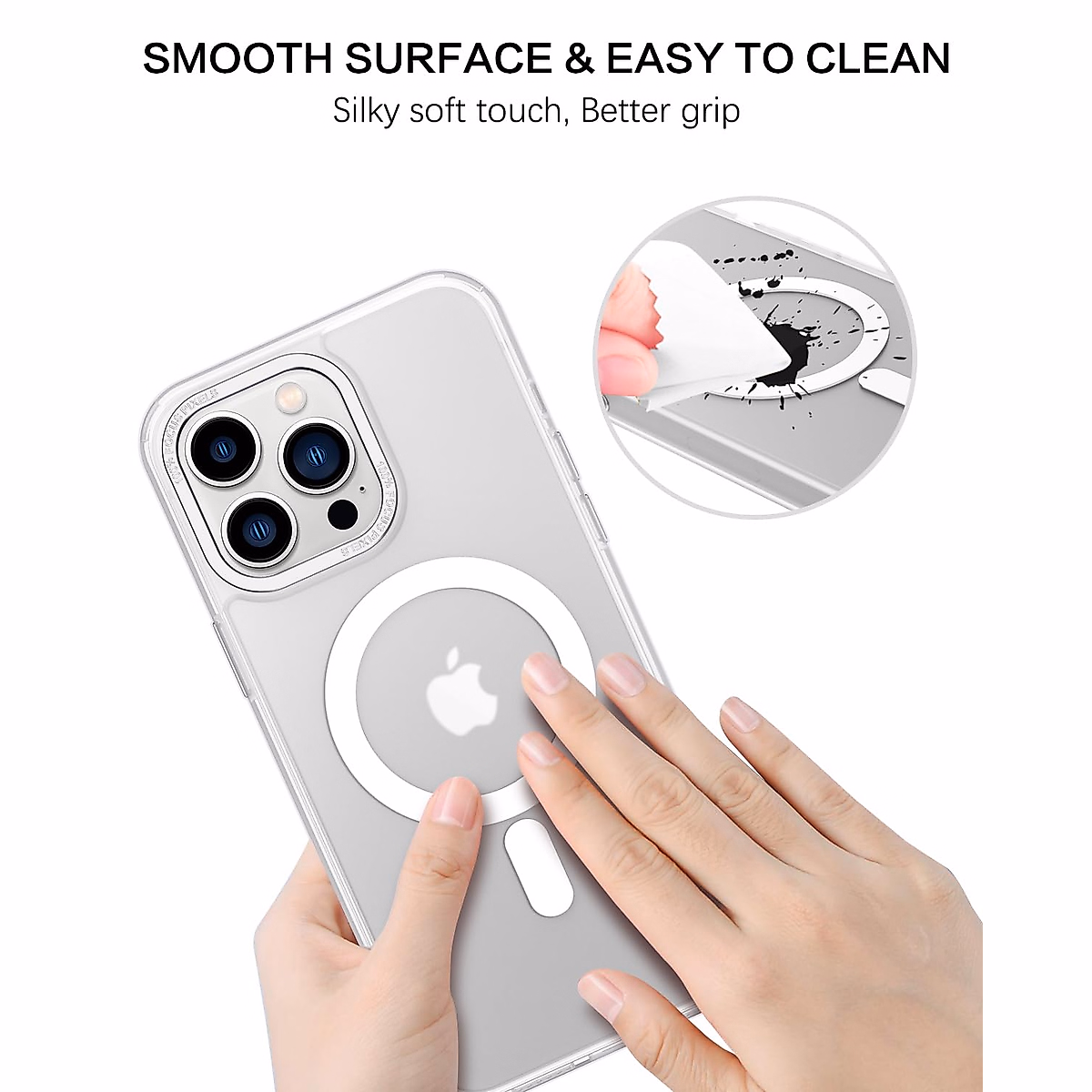 BENTOBEN for iPhone 13 Pro Max Case,[Compatible with MagSafe] iPhone 13 Pro Max Magnetic Phone Case Translucent Matte Shockproof Women Men Girl Protective Cover Case for iPhone 13 Pro Max 6.7",White