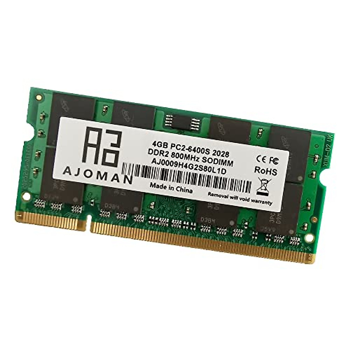 AJOMAN 8GB Kit (4GBx2) PC2-6400S DDR2 800Mhz SoDIMM Laptop RAM Non-ECC 1.8V Notebook Memory for DELL Latitude M2400/E5400/E5500/XFR E6400/E6400/E6400 ATG/M4400/E6500