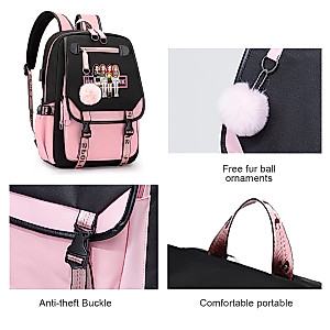 BEBBEE Unisex Bangtan boys Laptop Backpack Middle School Students Bookbag Outdoor Daypack for Girls Boys School (L)