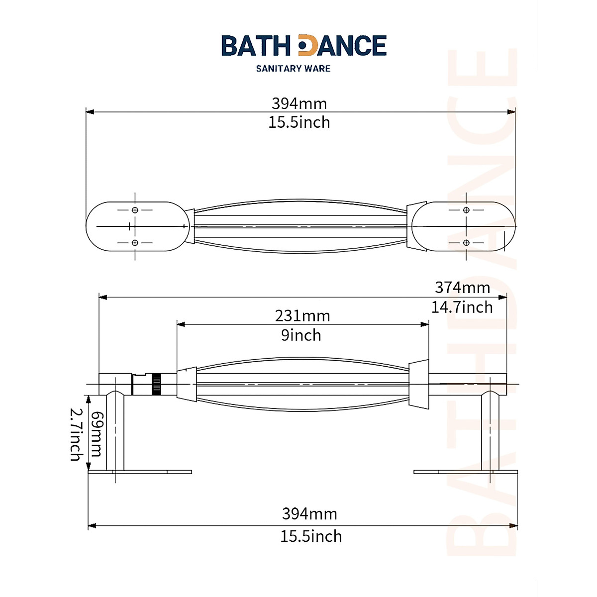 BATHDANCE Paper Towel Holder Under Cabinet, Single Hand Operable Roll Holder with Damping Effect,No Drilling or Wall Mounted SUS304 Stainless Steel for Kitchen Bathroom (Sliver)