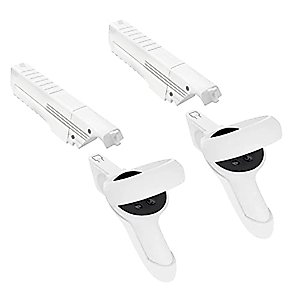 Eyglo Game Stock Cover Grip Attachment Accessories Compatible with Meta Quest 2 Touch Controllers,Enhance Arizona Sunshine Robo Recall Pavlov Onward VR FPS Gaming Experience (White)