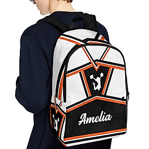 Yeshop Cheerleader Personalized Backpack for Teen Boys Girls,Custom Travel Backpack Bookbag Casual Bag with Name Gift