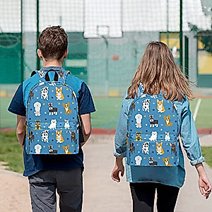 Ewobicrt Cartoon Dog Backpack 16.7 inch Large Cute Laptop Bag Casual Daypack Bookbag for Work Travel Camping