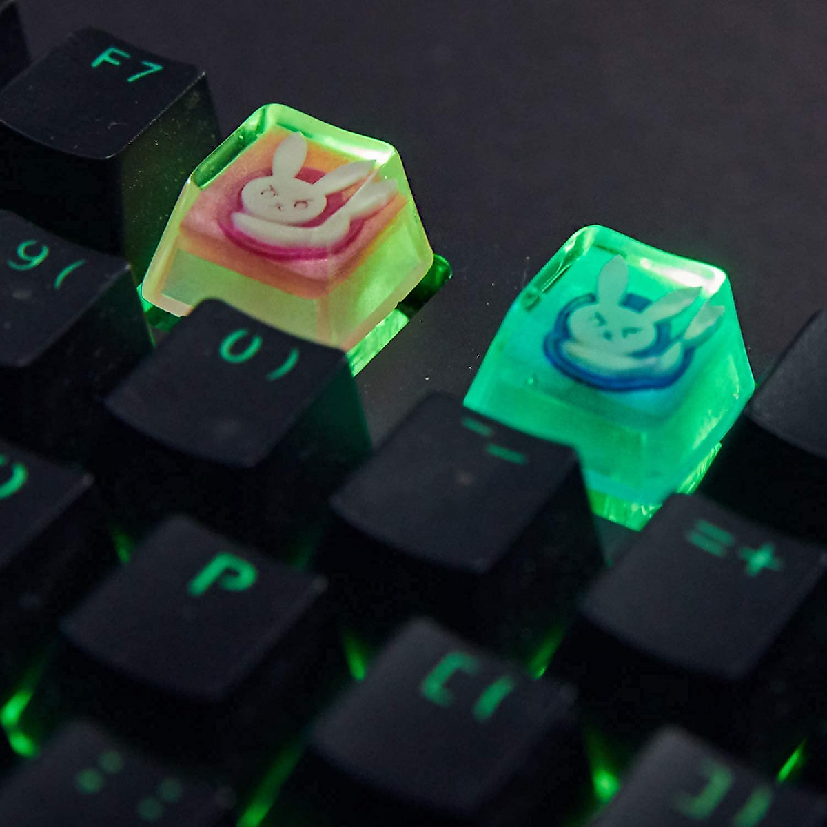 Gaming Keycaps DVA Pink Custom Overwatch Resin Keycaps for Cherry MX Swtiches (OEM R4) (Pink)