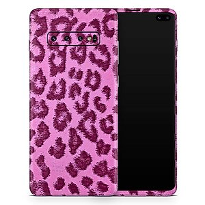 DesignSkinz Neon Pink Cheetah Animal Print Protective Vinyl Decal Wrap Skin Cover Compatible with The Samsung Galaxy S20 (Screen Trim & Back Glass Skin)