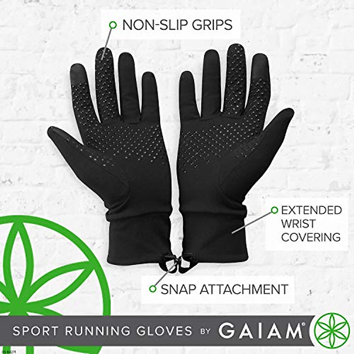 Gaiam Running Gloves Womens Sports Touchscreen Compatible - Warm Winter Running Gear for Women - Walking, Running, Hiking, Biking/Cycling, Workout, Exercise/Fitness (S/M)