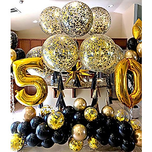 40inch Gold Number 50 Balloon Party Festival Decorations 50th Birthday Anniversary Jumbo foil Helium Balloons Party Supplies Props for Photos