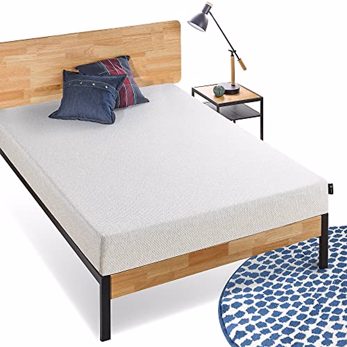 ZINUS 8 Inch Ultima Memory Foam Mattress, Full, Fiberglass Free, Pressure Relieving, CertiPUR-US Certified, Mattress in A Box, White