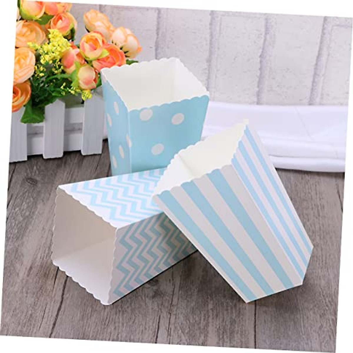TOGEVAL 48pcs Popcorn Boxes Popcorn Box Cajitas De para Candy Popcorn Snack Container Paper Popcorn Case French Fries Boxes Bridal Shower Popcorn Boxes Popcorn Buckets Bride