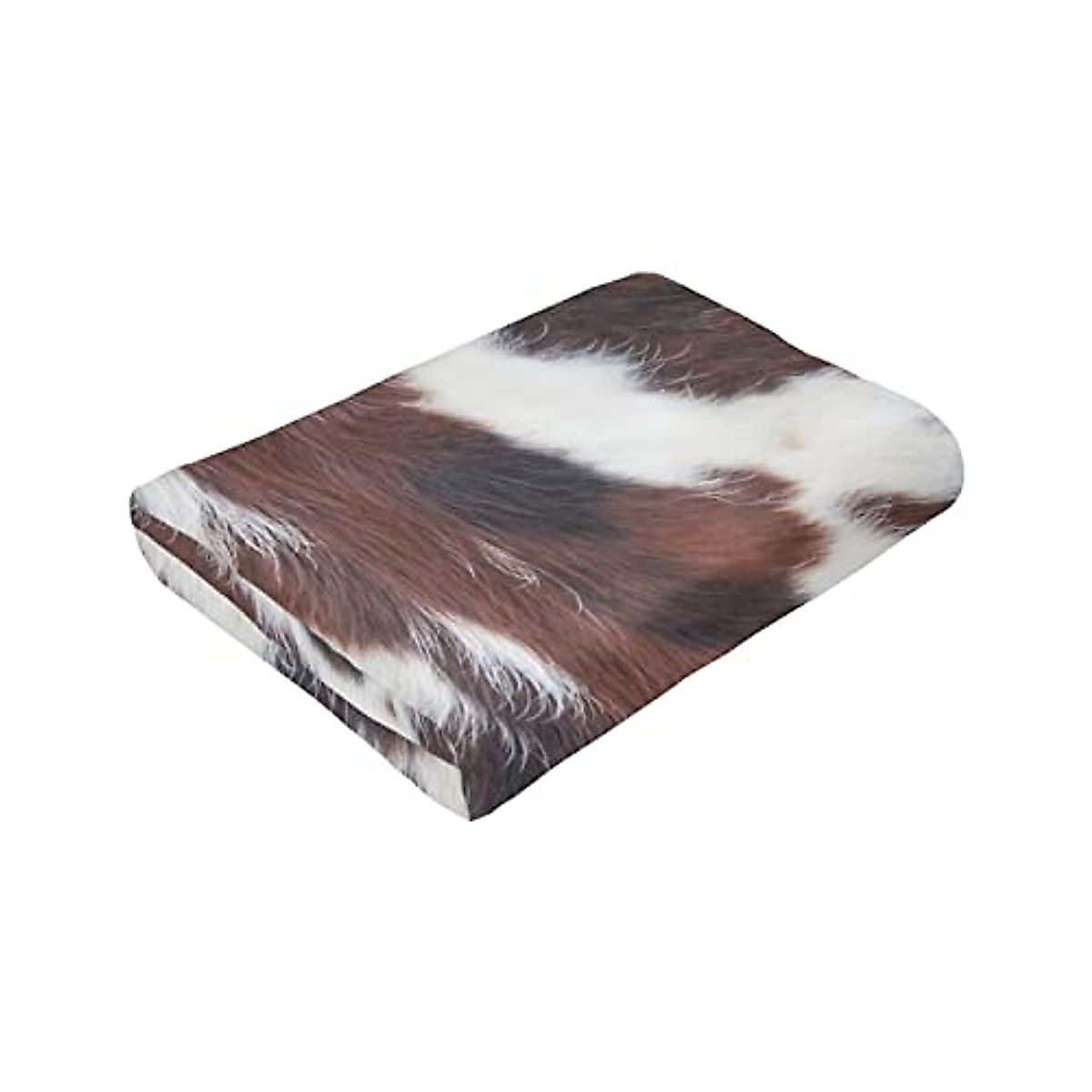 Brown Cow Blanket Cow Print Throw Blanket, Lightweight Flannel Fleece Blankets with Cow Print for Couch (Fleece Cow Blanket for Adult Kid 3, 80"x60")