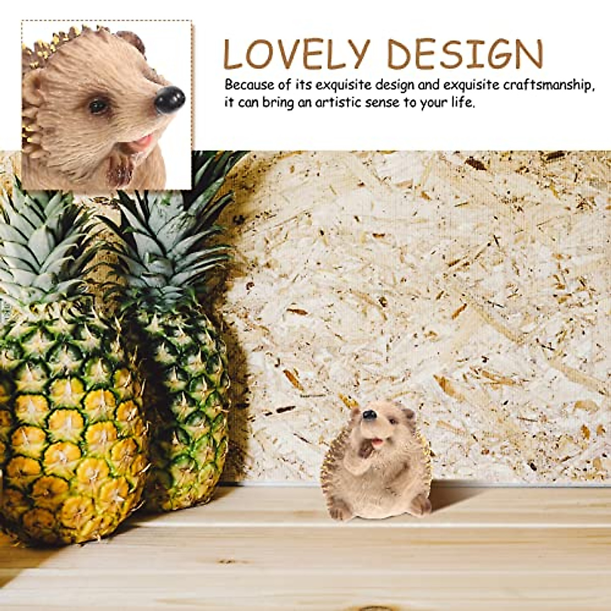 Garden Accessories Mini Hedgehog Figurines Plastic Animal Garden Statues Miniature Hedgehog Ornaments Mini Animal Model for Micro Landscape Plant Pots Bonsai Craft Decors Fairy