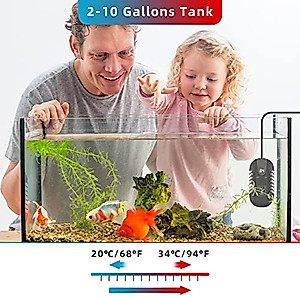 Hoosel Small Submersible Aquarium Heater, 50W Betta Fish Tank Heater with Electronic Thermostat Adjustable LED Digital Temperature Display