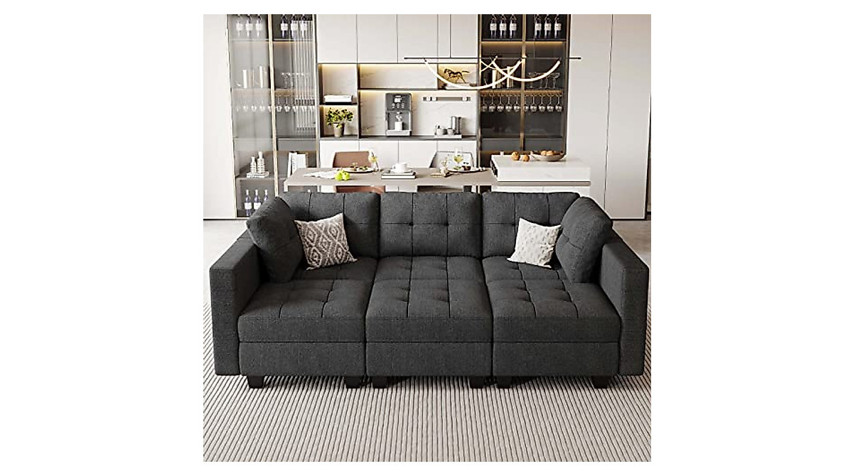 Belffin Modular Sleeper Sofa Bed with Storage and Reversible Chaise