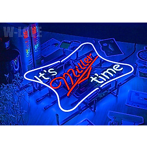 Mirsne Neon Signs, Glass Tube Neon Lights, 17 inch Neon Light Sign, The Best Bar Beer Wall Signs Lights for Bedroom Room Hotel Gameroom Party Decor Gifts.)