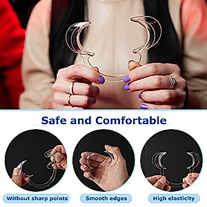 60 Pieces C Shape Teeth Whitening Cheek Retractor Autoclavable Dental Mouth Opener Clear Disposable Dental Lip Cheek Retractor for Dentist, Mouthguard Challenge Game, 20 Medium, 20 Large, 20 Small