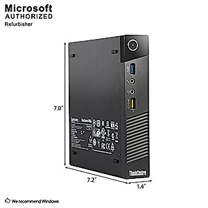 lenovo ThinkCentre M93P Tiny Mini Business Desktop Computer, Intel Dual-Core i5-4570T Processor up to 3.60 GHz, 8GB RAM, 240GB SSD, WiFi, Windows 10 Pro (Renewed)
