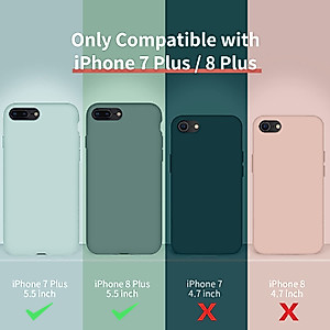 Cordking Designed for iPhone 8 Plus Case, Designed for iPhone 7 Plus Case, Silicone Ultra Slim Shockproof Phone Case with [Soft Anti-Scratch Microfiber Lining], 5.5 inch, Sky Blue