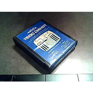 1980 Activision "Fishing Derby" Blue Label Picture #Ag-004 Game-(activision Presents Fishing Derby-conceived and Designed By David Crane for Enjoyment on Your Atari Video Computer System-use with Joystick Controllers-game 1:one Player Against the Acitivis