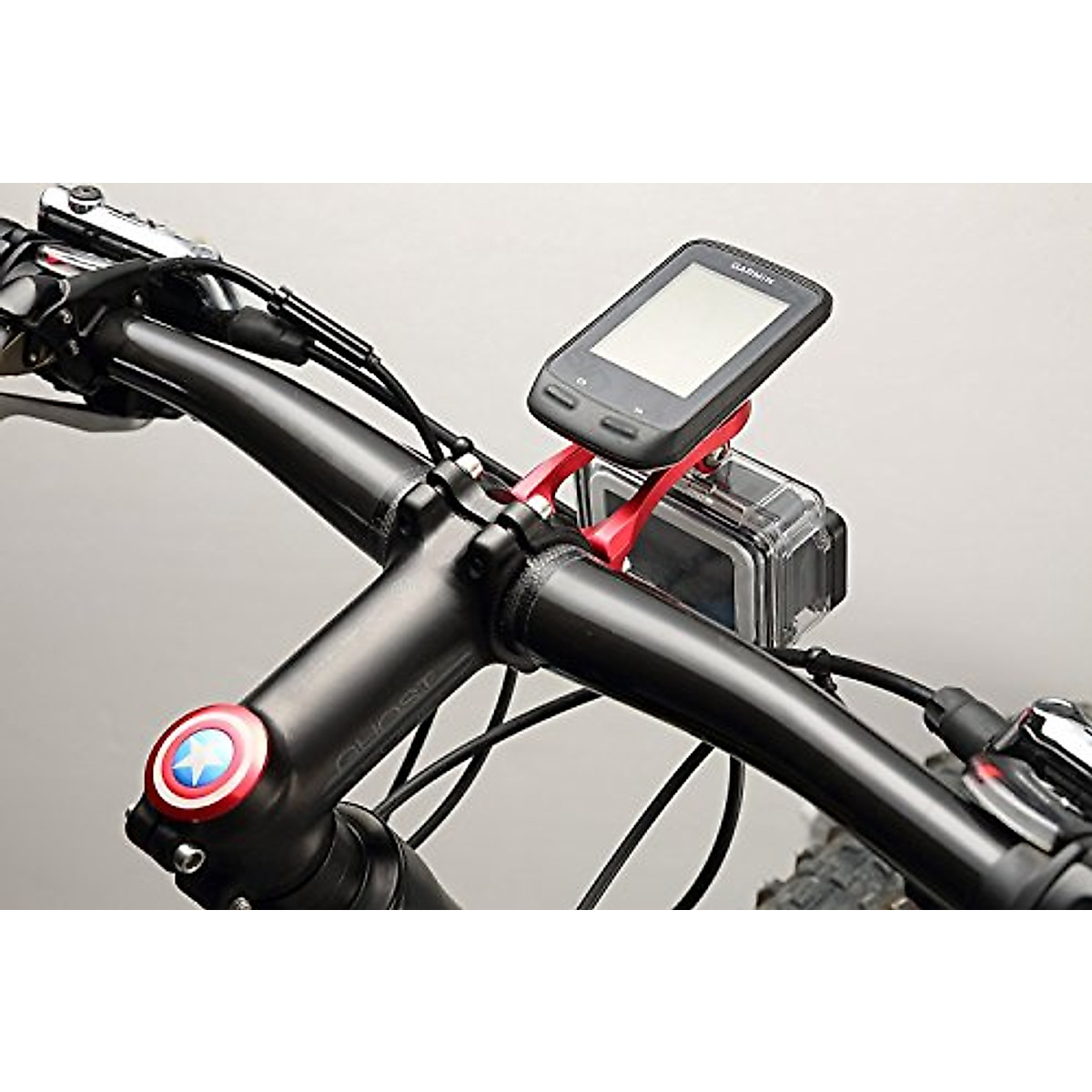 Best Tek Garmin Edge Extended Out-Front Mount, Bike Handlebar Mount for NiteRider Adapter, Sports Action Camera,Garmin Edge 25 130 200 500 510 520 800 810 820 1000 1030