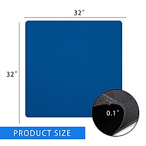 GSE Games & Sports Expert 32" x 32" Inches Rubber Anti-Slip Playmat, Mahjong, Dominoes, Poker Cards and Board Games Tabletop Cover Mat with Carrying Bag (Blue)