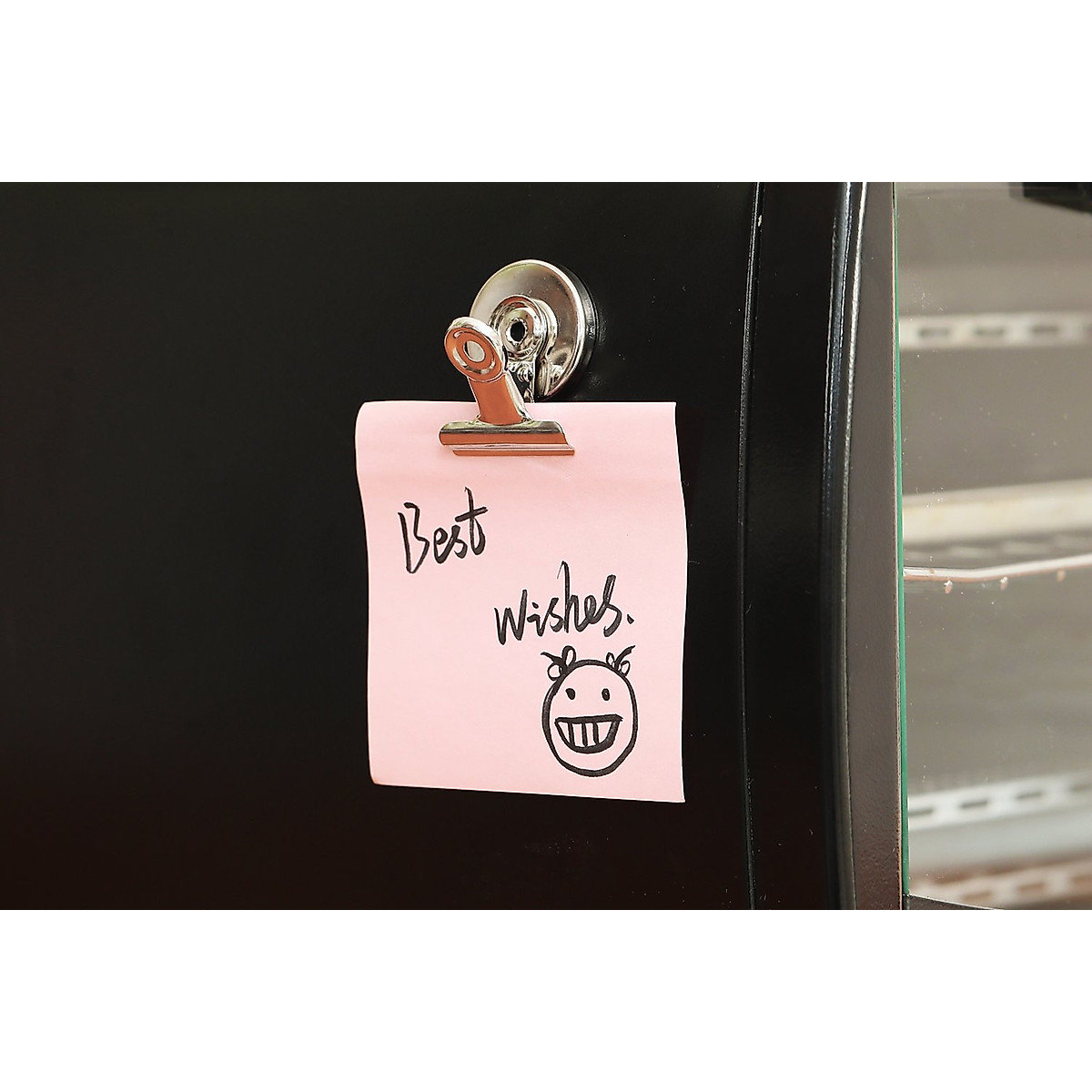 Strong Magnetic Clips - Heavy Duty Refrigerator Magnet Clips - 31mm Wide 12Pack Scratch Safe - Clip Magnets Best for House Office School Use, Hanging Home Decoration, Photo Displays