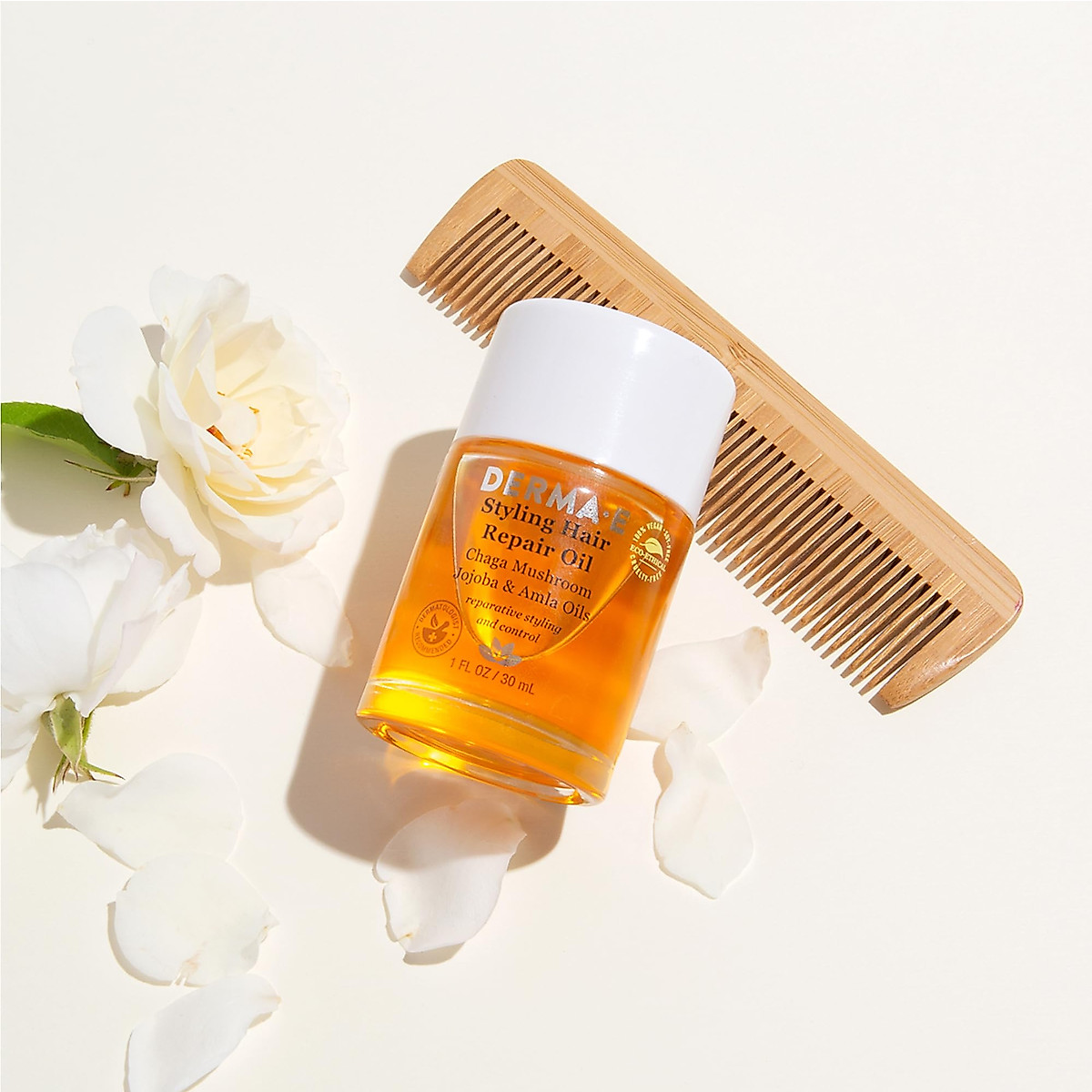 Derma E Bonding Hair Repair Oil – Nourishing Hair and Scalp Relief Treatment – Anti Frizz and Anti Breakage Formula Promotes Shine – Styling Oil for All Hair Types, 1 fl oz