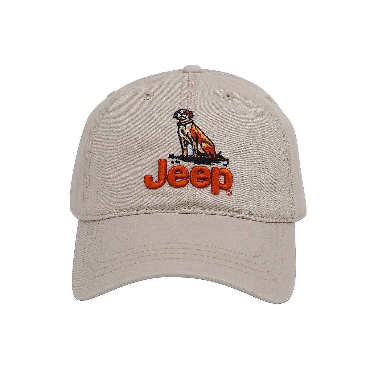 Jeep Vintage Dog Logo Garment Washed Hat Classic Design DSC Original | Cool Stuff (Stone)